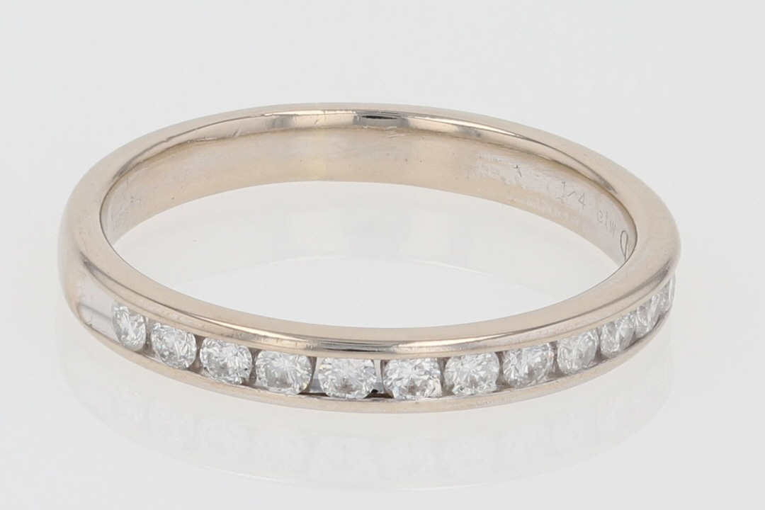 .24ctw Round Cut Diamond Channel-Set Wedding Band Ring 14kK White Gold ...