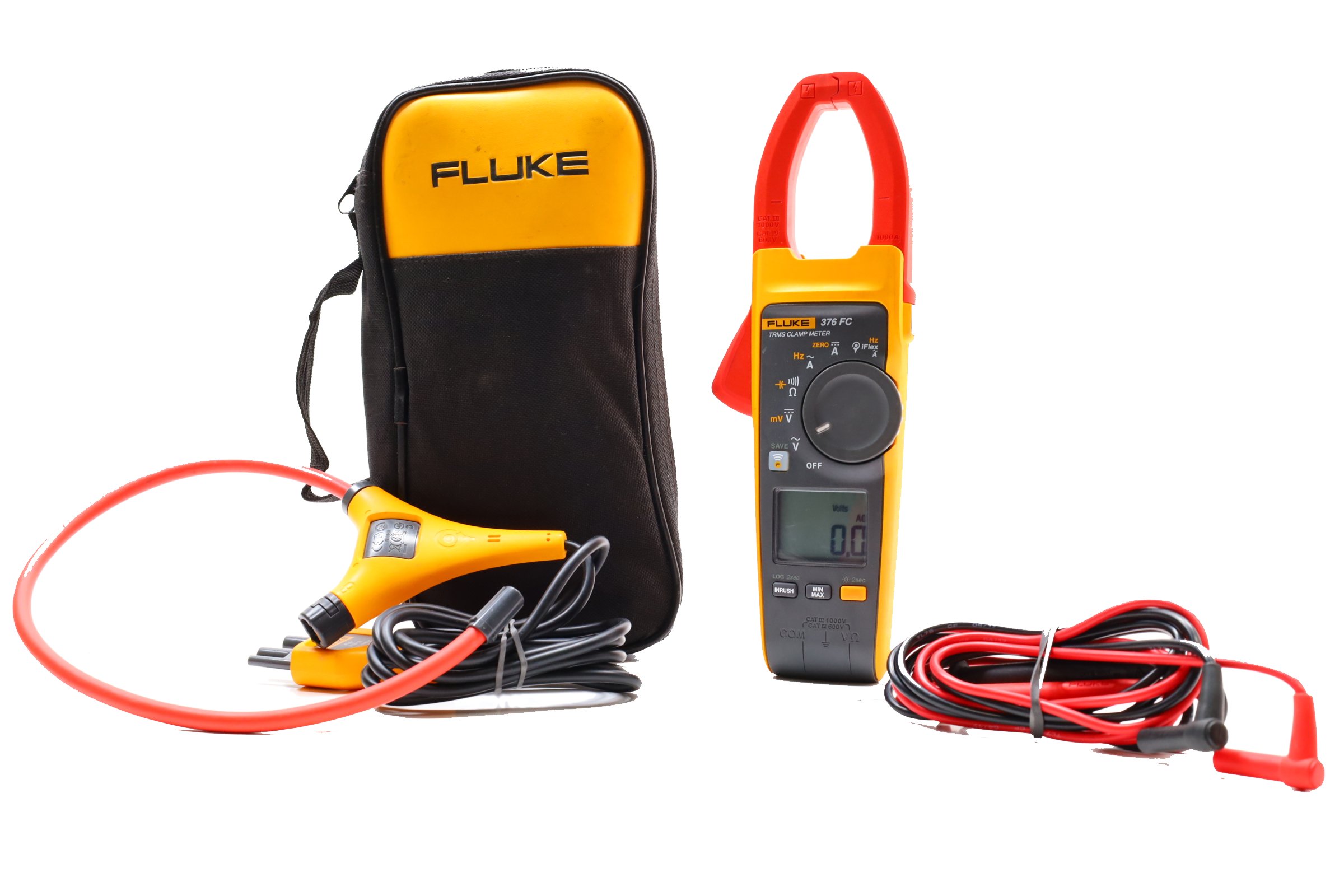 Fluke 376 FC Multimeter True-RMS AC / DC Auto Ranging Digital Clamp ...