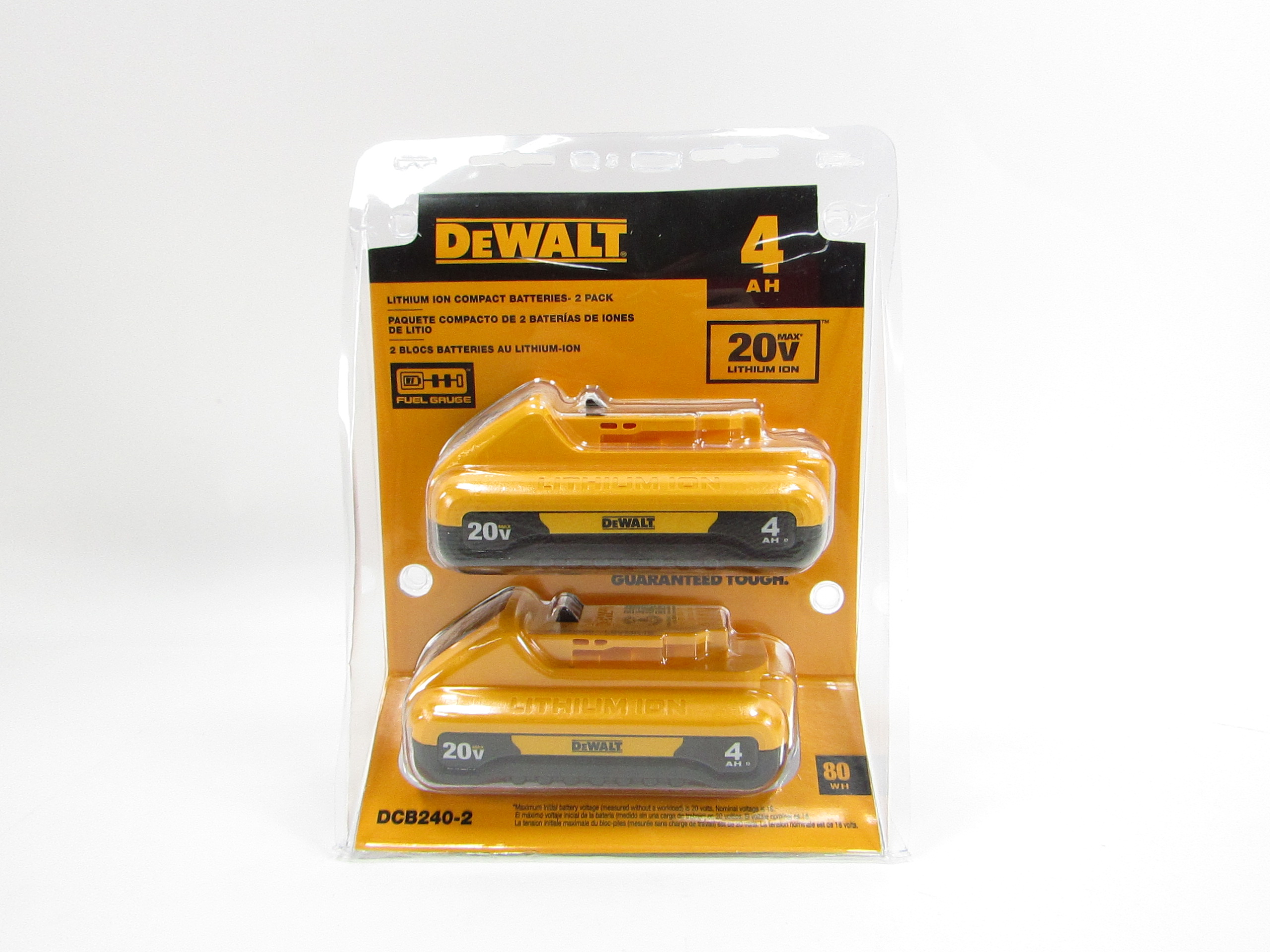 DeWALT DCB240-2 20V MAX 4.0AH Lithium-Ion 2-Pack Battery Set 8474
