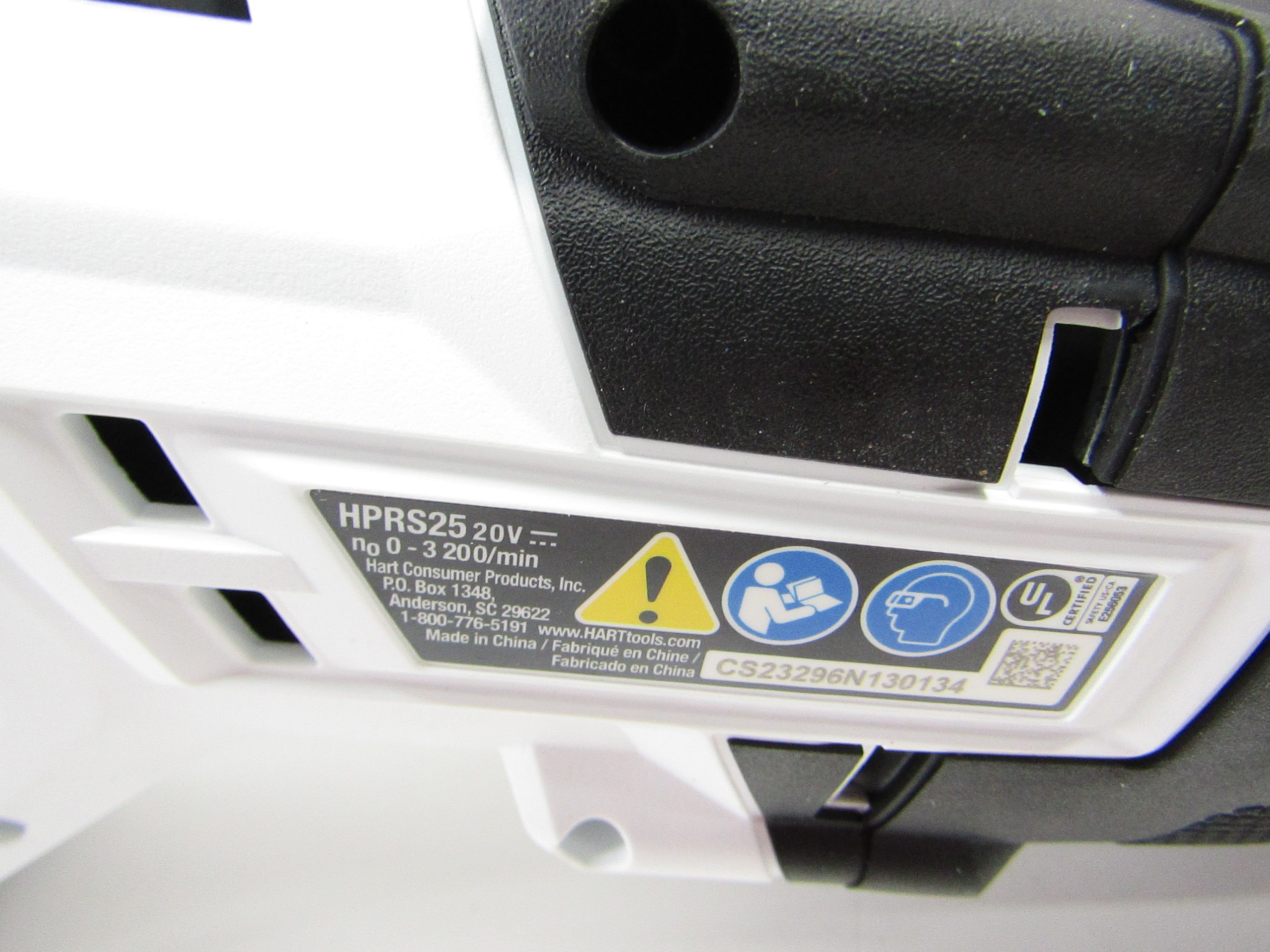 HART HPRS25 20V System Brushless Reciprocating Saw