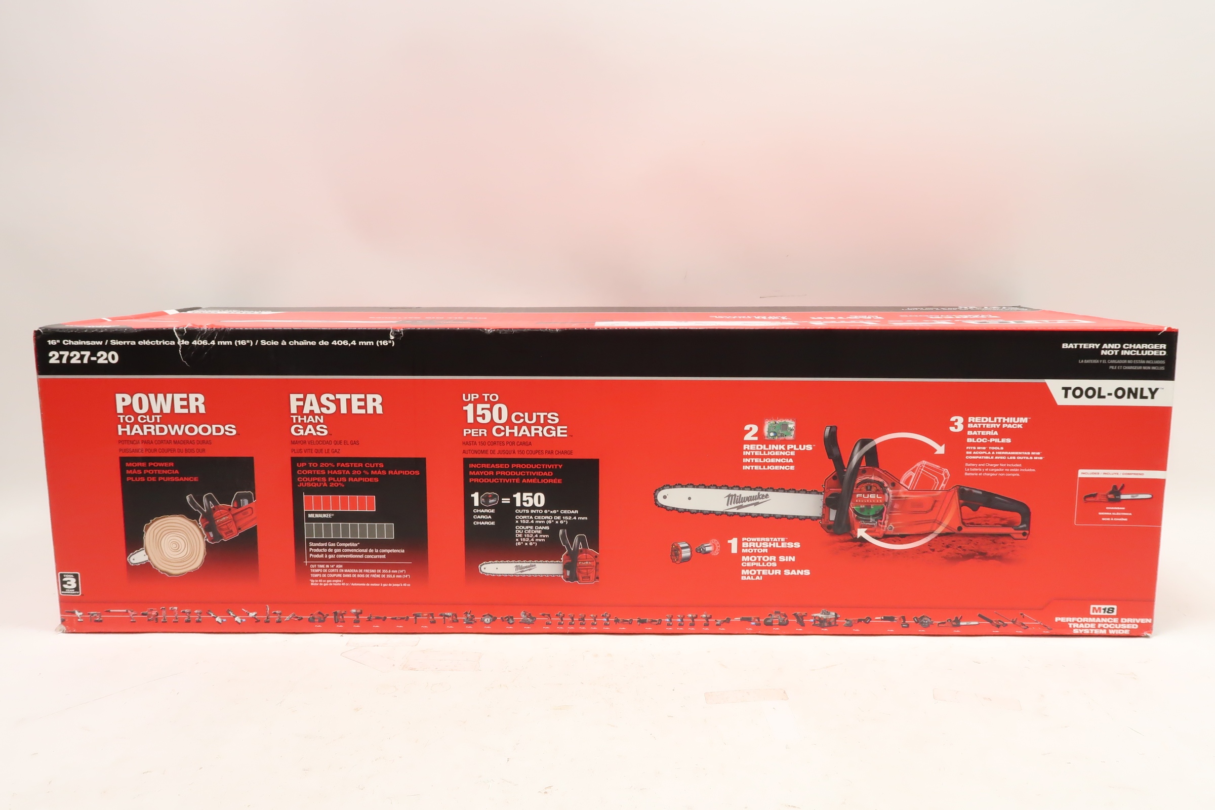 Milwaukee 2727-20 M18 FUEL 16" 18V Lithium-Ion Brushless Cordless Chainsaw