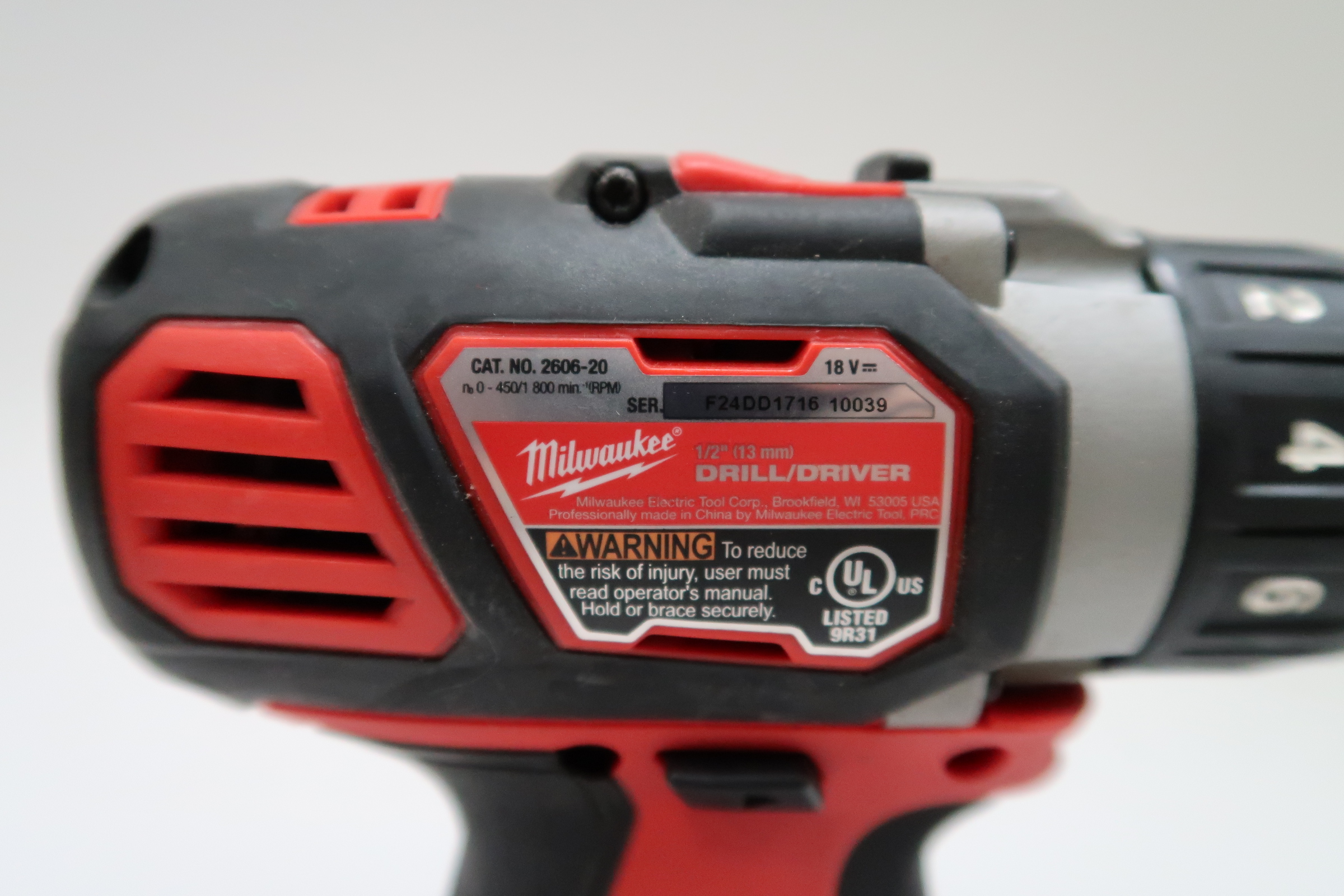 Milwaukee 2606-20 M18 18V Lithium-Ion Cordless 1/2 in. Drill Driver 0361