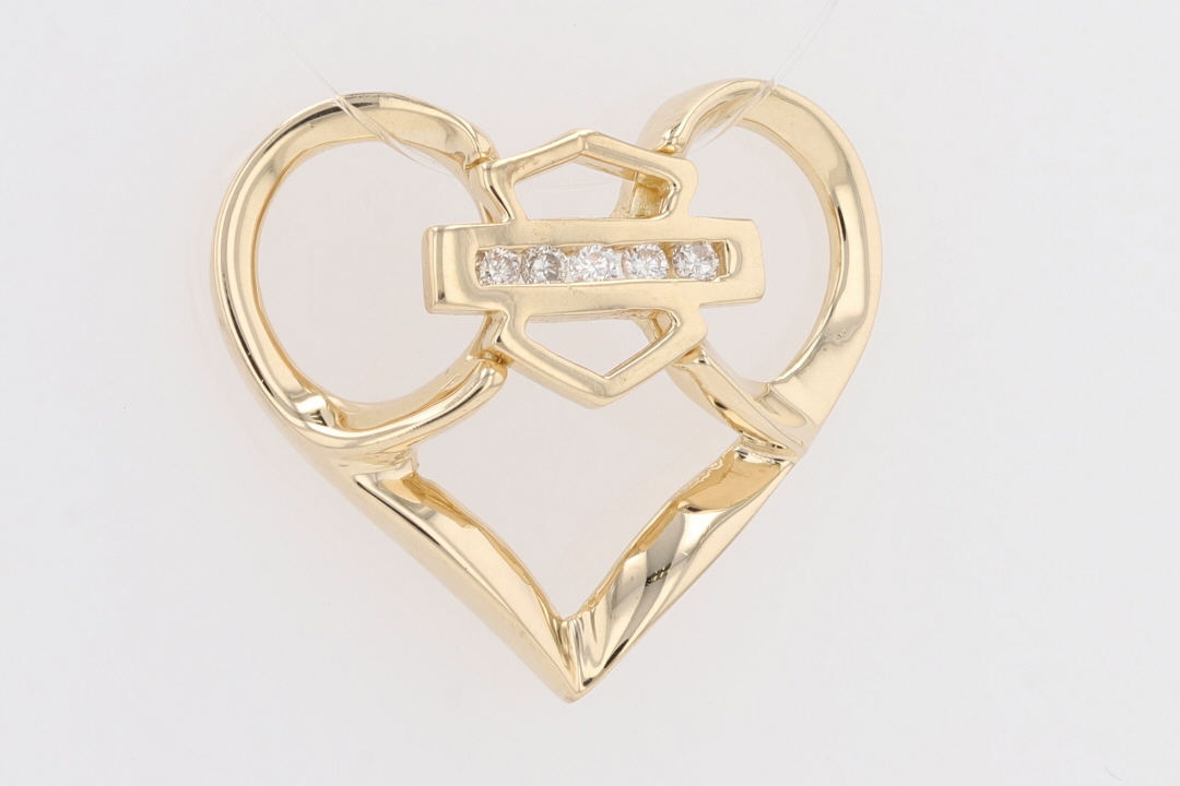 Black Hills Gold .12ctw Diamond Heart Pendant without Chain 10k Yellow ...
