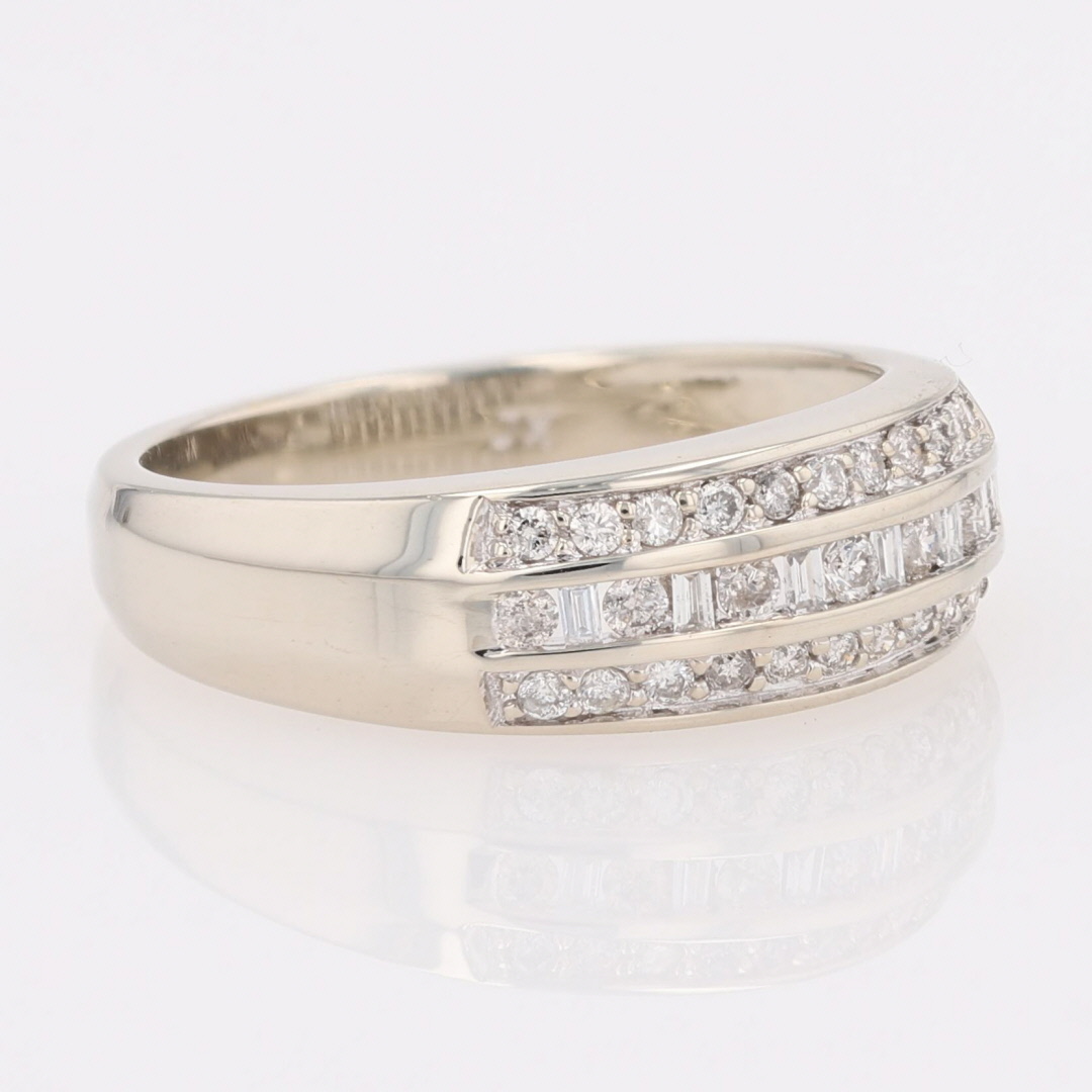 .38ctw Round Cut Diamond Channel-Set Wedding Band Ring 14k White Gold ...