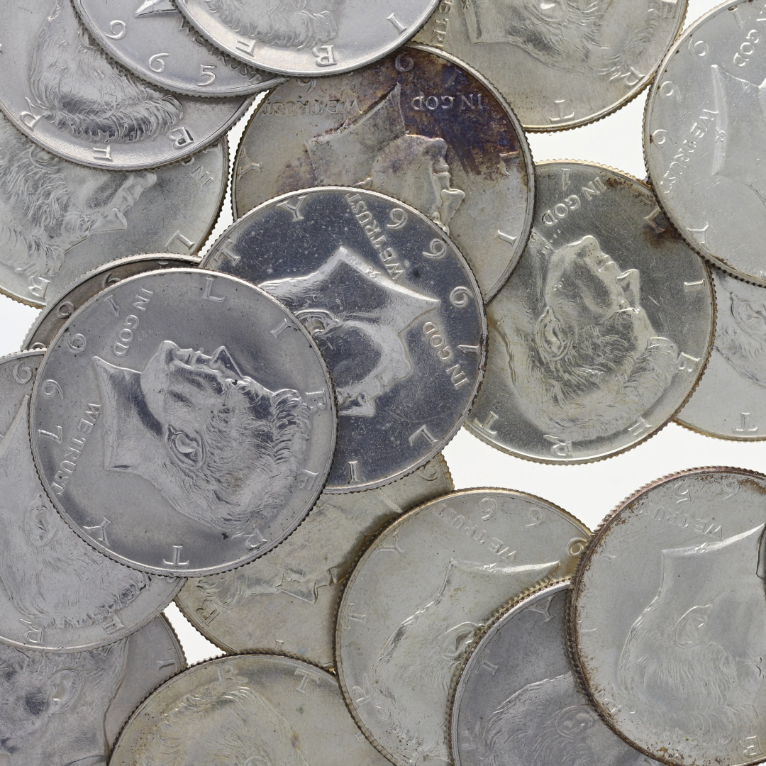 1965 - 1968 Kennedy Silver Half Dollar 40% Fine Silver Set of 20 U.S. Coins