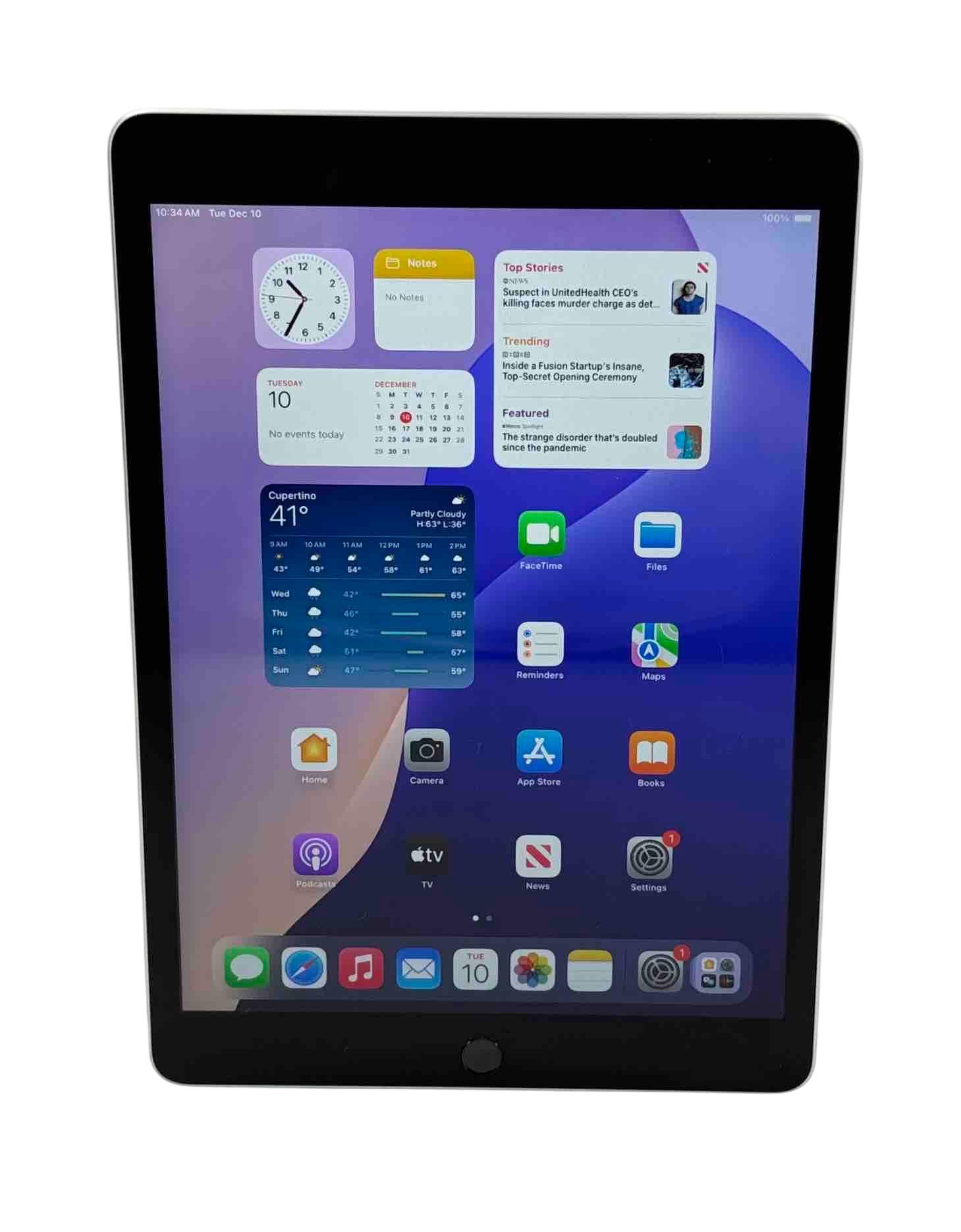 Apple iPad 9th Gen MK2L3LL/A 10.2-Inch Screen Wi-Fi 64GB Silver Tablet