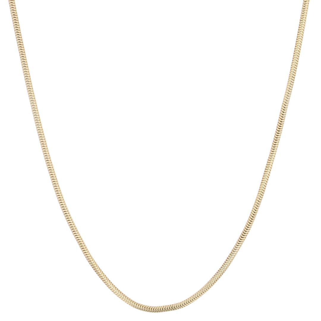 1.5mm Snake Link Chain 18.25" Necklace 14k Yellow Gold 4.66 Grams