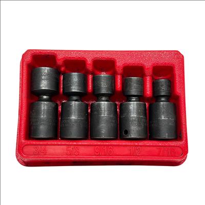 Snap-on Tools 205IPF 5pc 3/8" 6pt SAE Flank Drive Shallow Impact Swivel ...