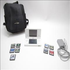 Nintendo DSi TWL-001 Video Gaming Console 9 Game Cartridge Bundle