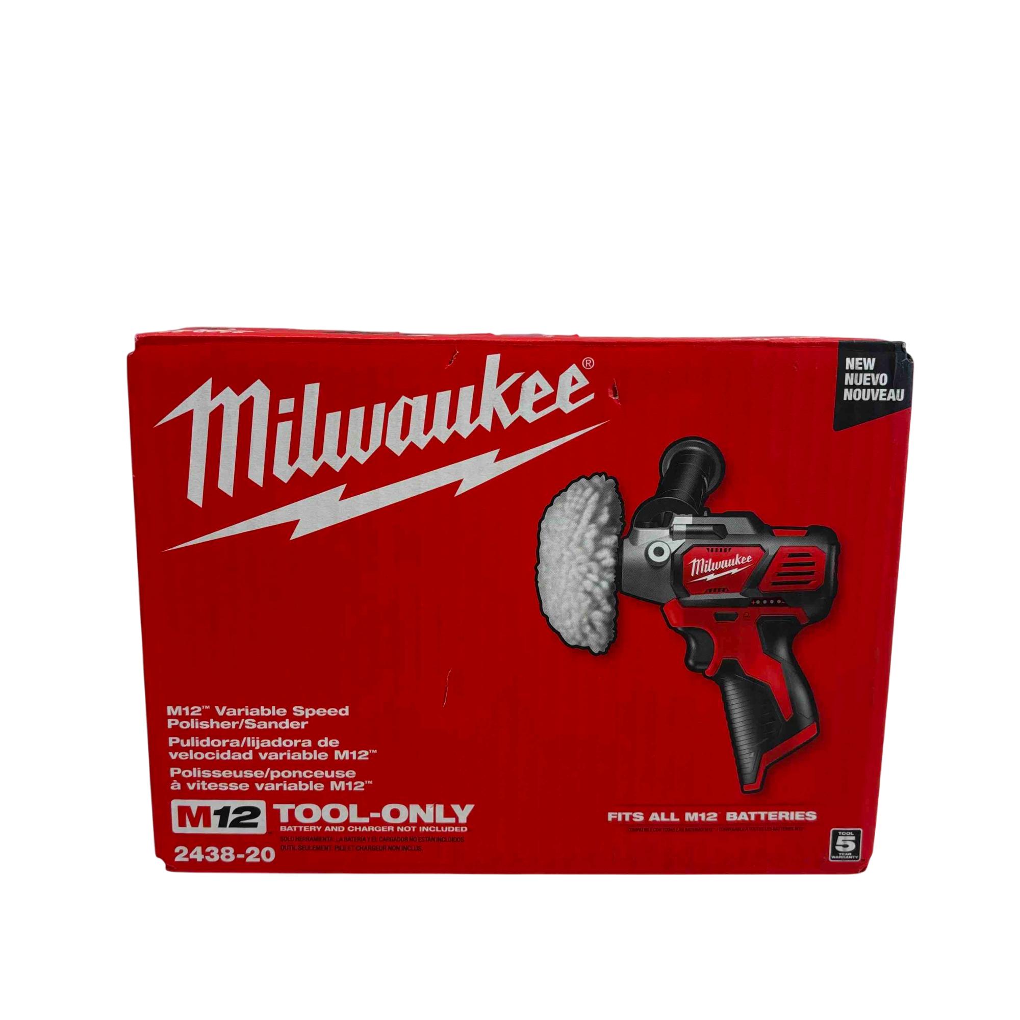Milwaukee 2438-20 M12 Variable Speed Polisher/Sander