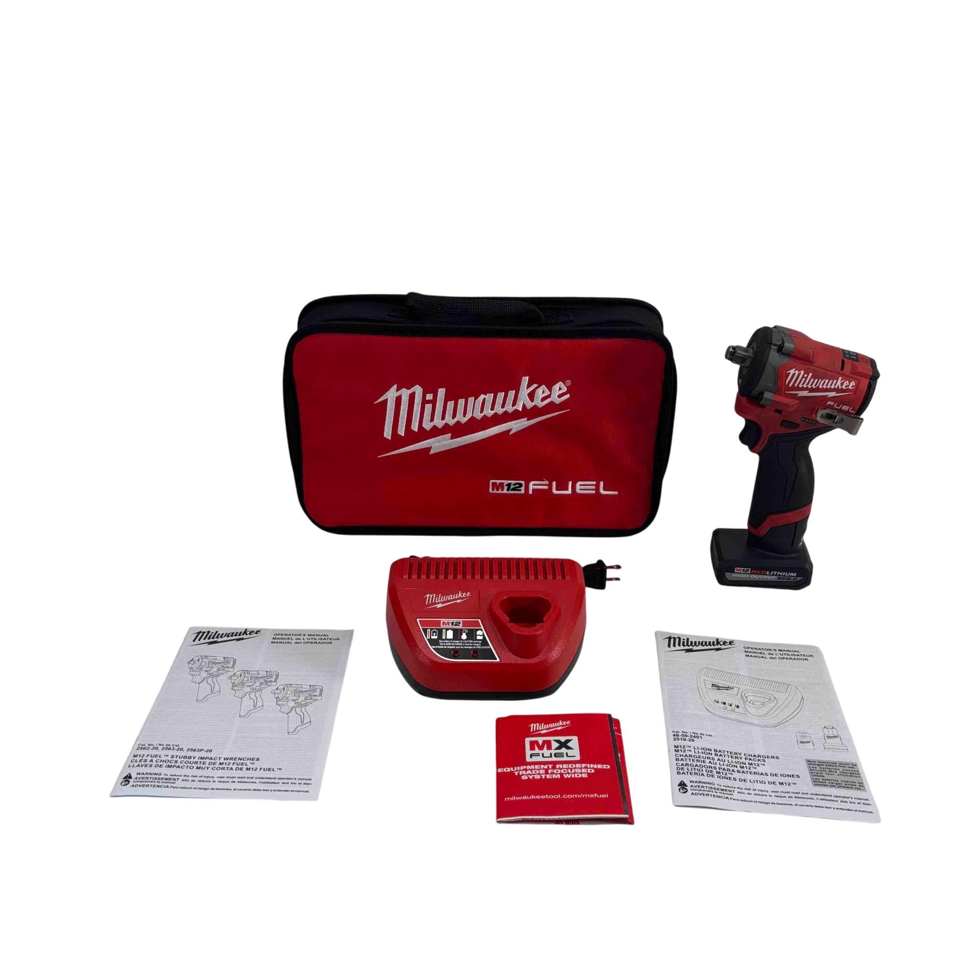 Milwaukee 2563-20 M12 FUEL Brushless 1/2" Friction Ring Impact Wrench ...