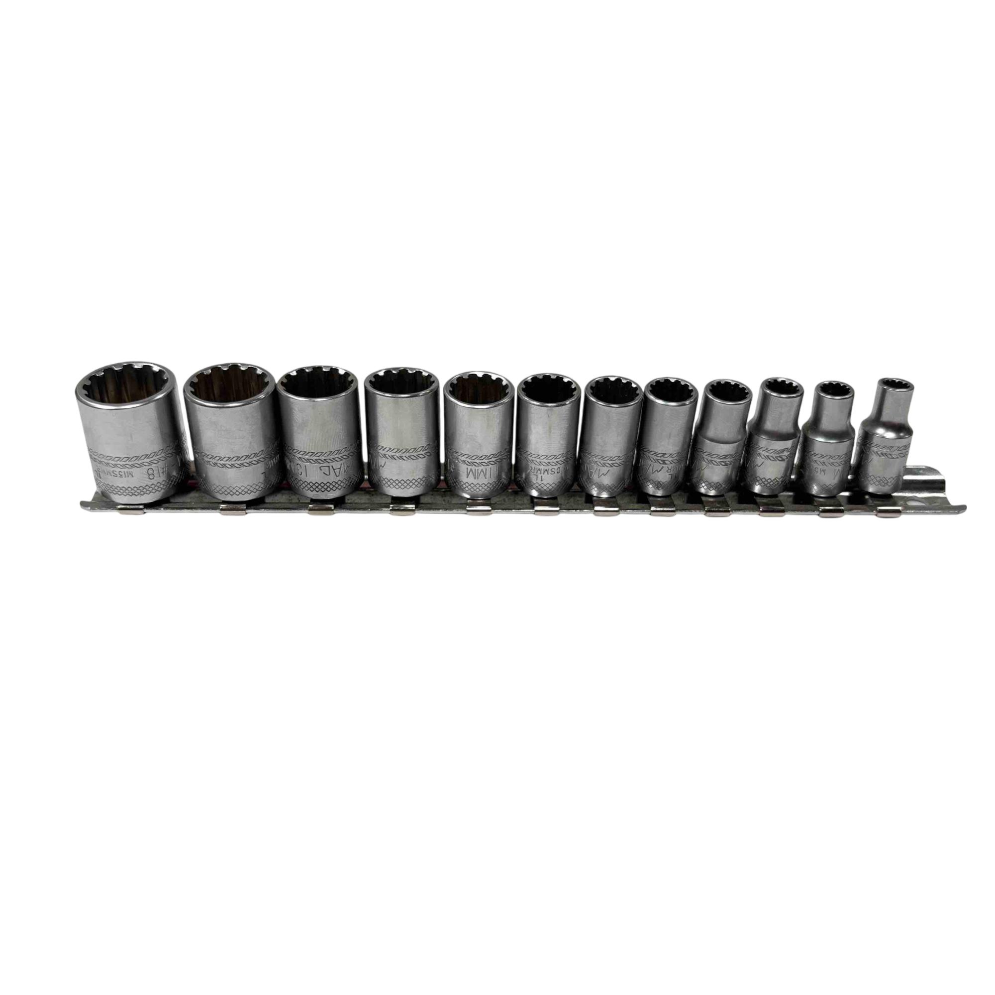 Mac 12-Piece 3/8" Drive Metric Spherical/12-Point Socket Set 8mm-19mm