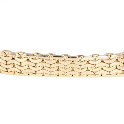 10.7mm Fancy C-Link Chain 7.5" Bracelet 14k Yellow Gold 15.98 Grams