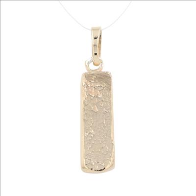 1 3/8" Bar Shaped Pendant without Chain 14k Yellow Gold 10.27 Grams