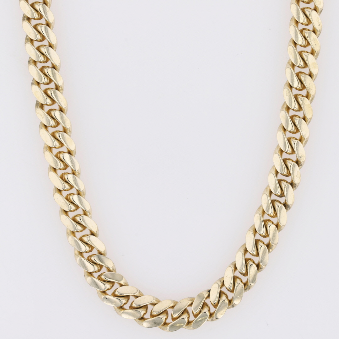 6mm Cuban Link Chain 24" Necklace 14k Yellow Gold 65.31 Grams