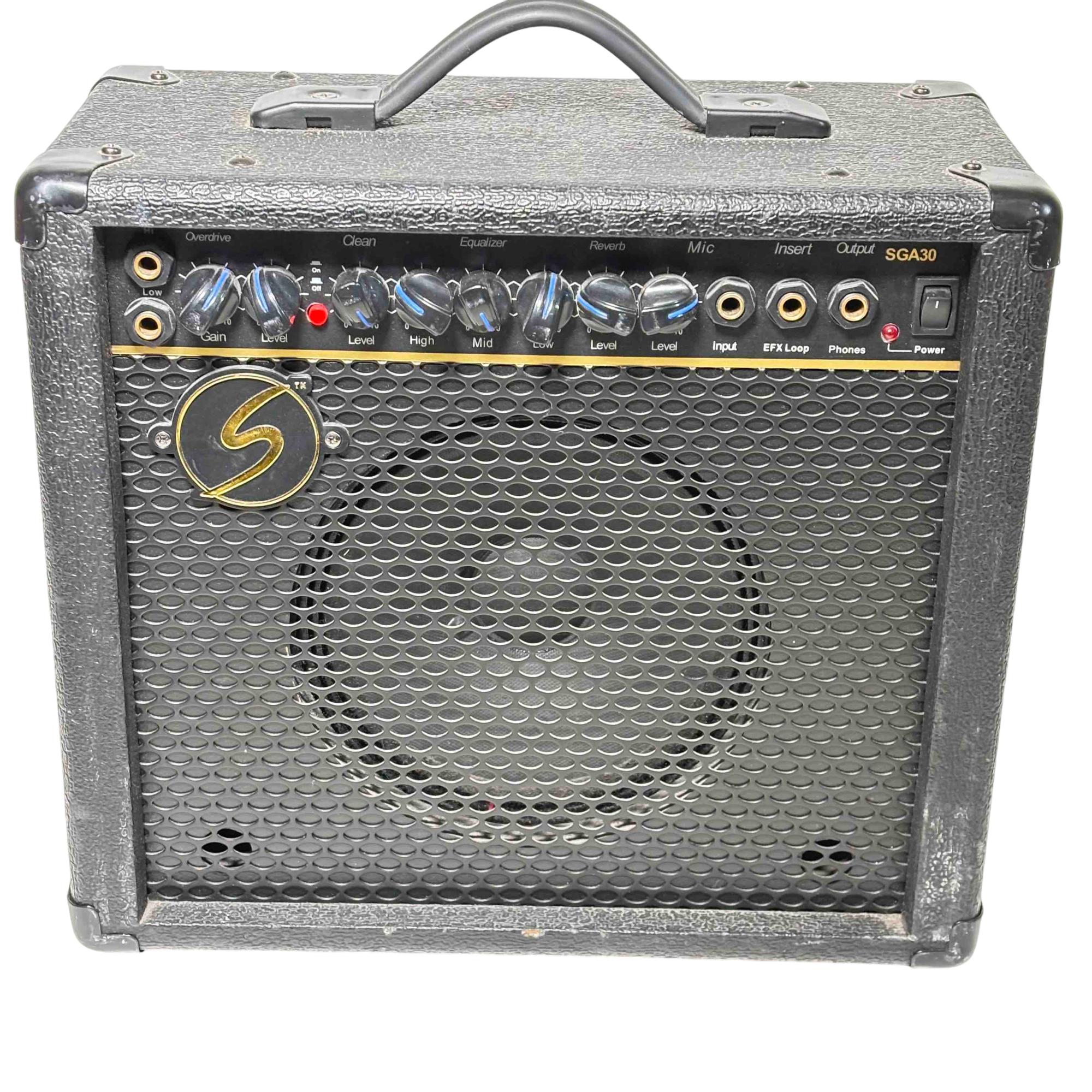 Samick SGA30 Black Solid-State Guitar Combination Amplifier 2079