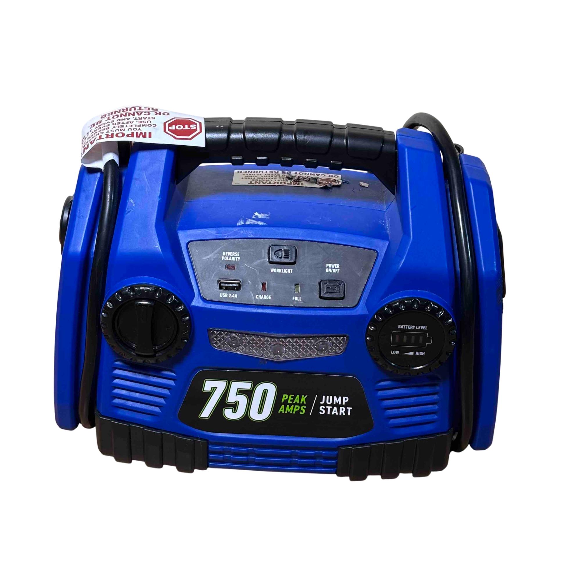 CEN-TECH 57209 750 Peak Amp Portable Car Battery Jump Starter & Power ...
