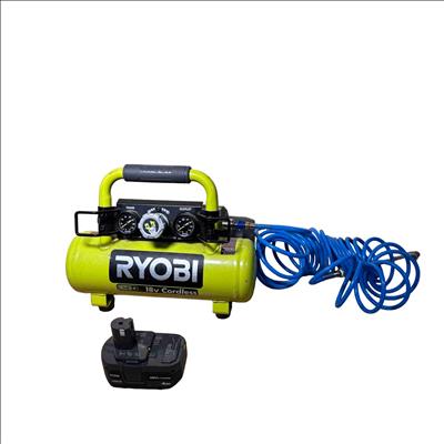 Ryobi P739 18V ONE+ 1 Gallon 120 PSI Portable Horizontal Air Compressor ...
