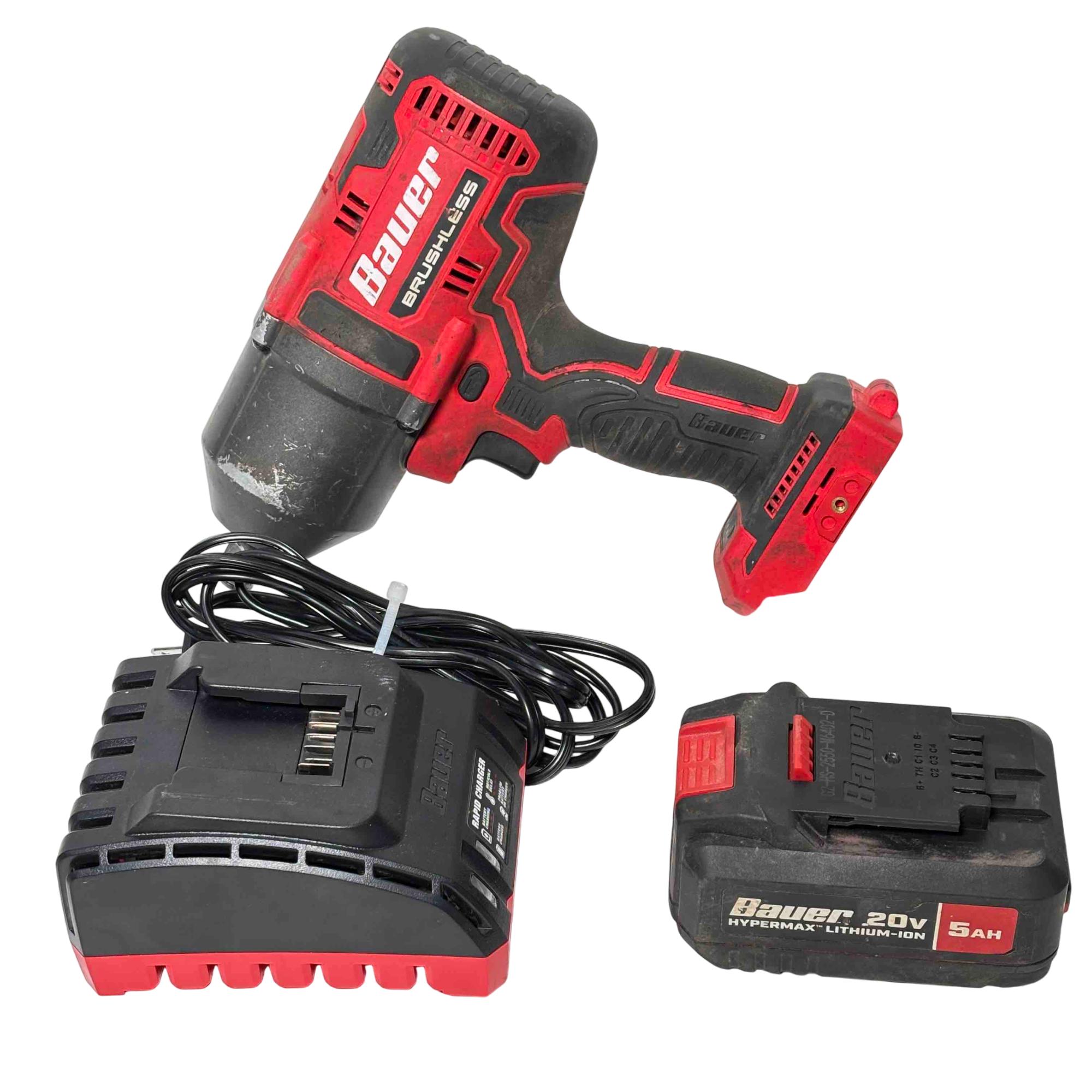 BAUER 2085CR-B1 20V Brushless Cordless 1/2" High-Torque Impact Wrench 1567