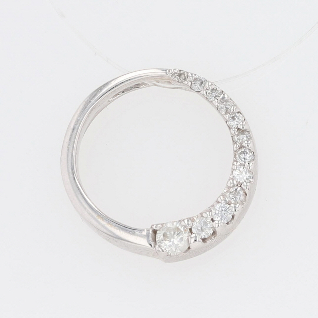 .18ctw Round Cut Diamond Circle Pendant without Chain 14k White Gold 2. ...