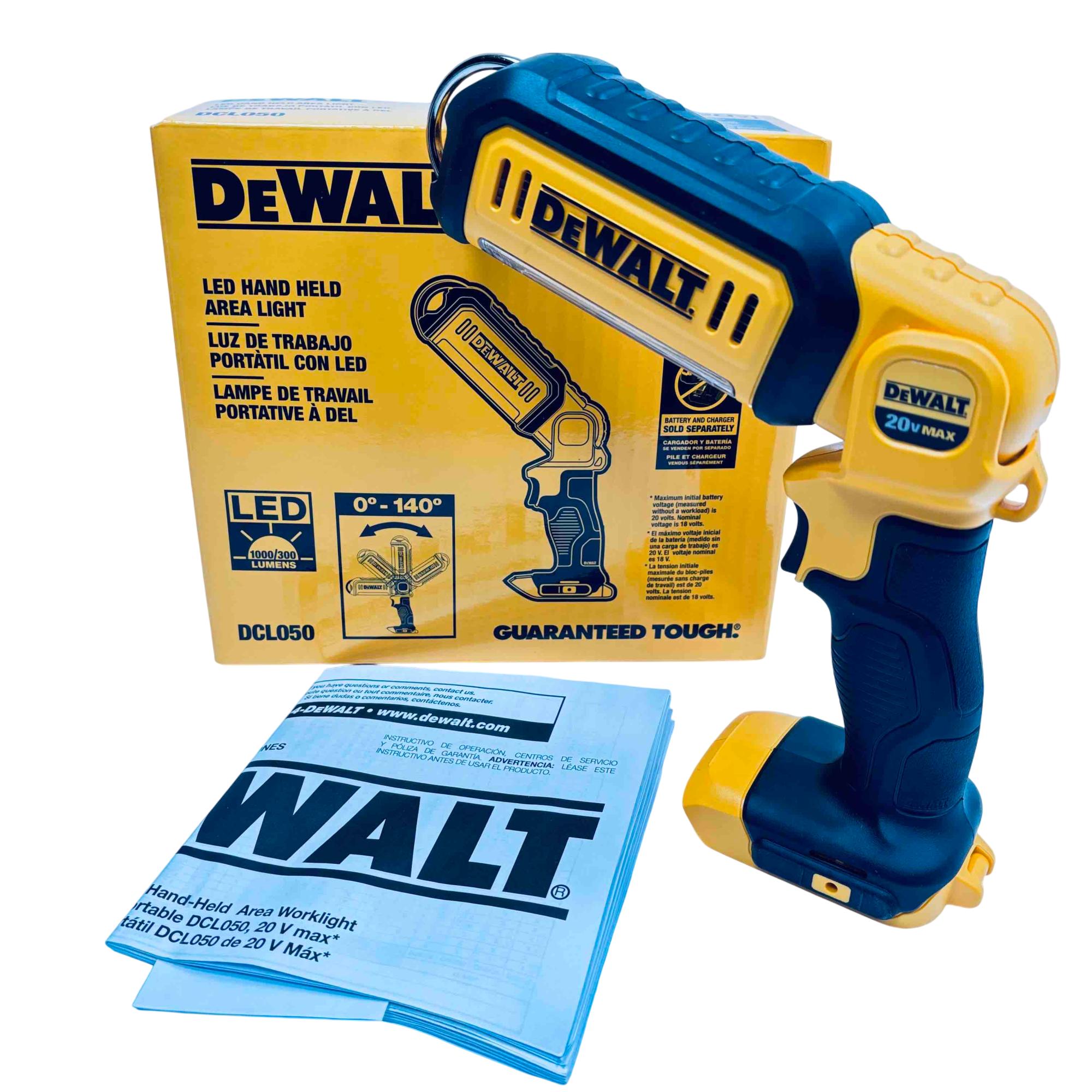 DeWalt DCL050 20 Volt LED Area Light 500 Lumens Tool Only