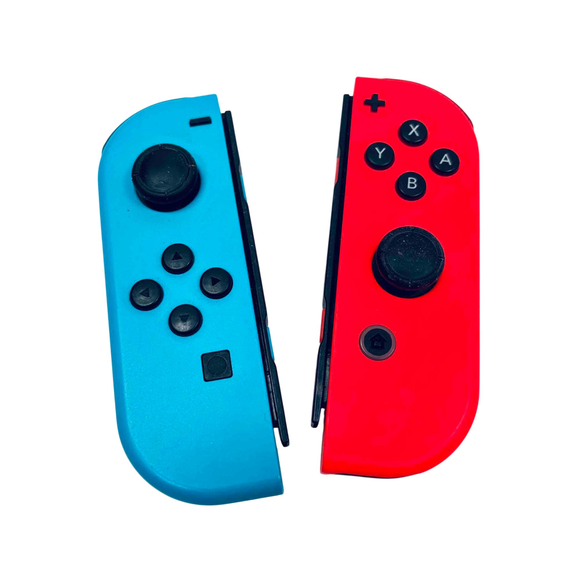 Nintendo Switch HAC-016 Neon Blue and Neon Red Joy-Con Controller Set