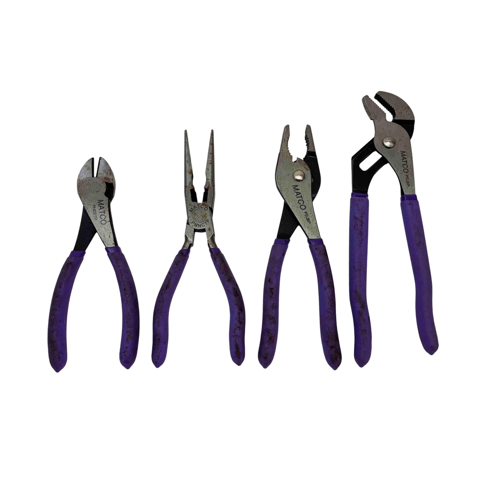 Matco Tools SPU4P 4 Pc. Purple Handled Universal Pliers Set - 6716