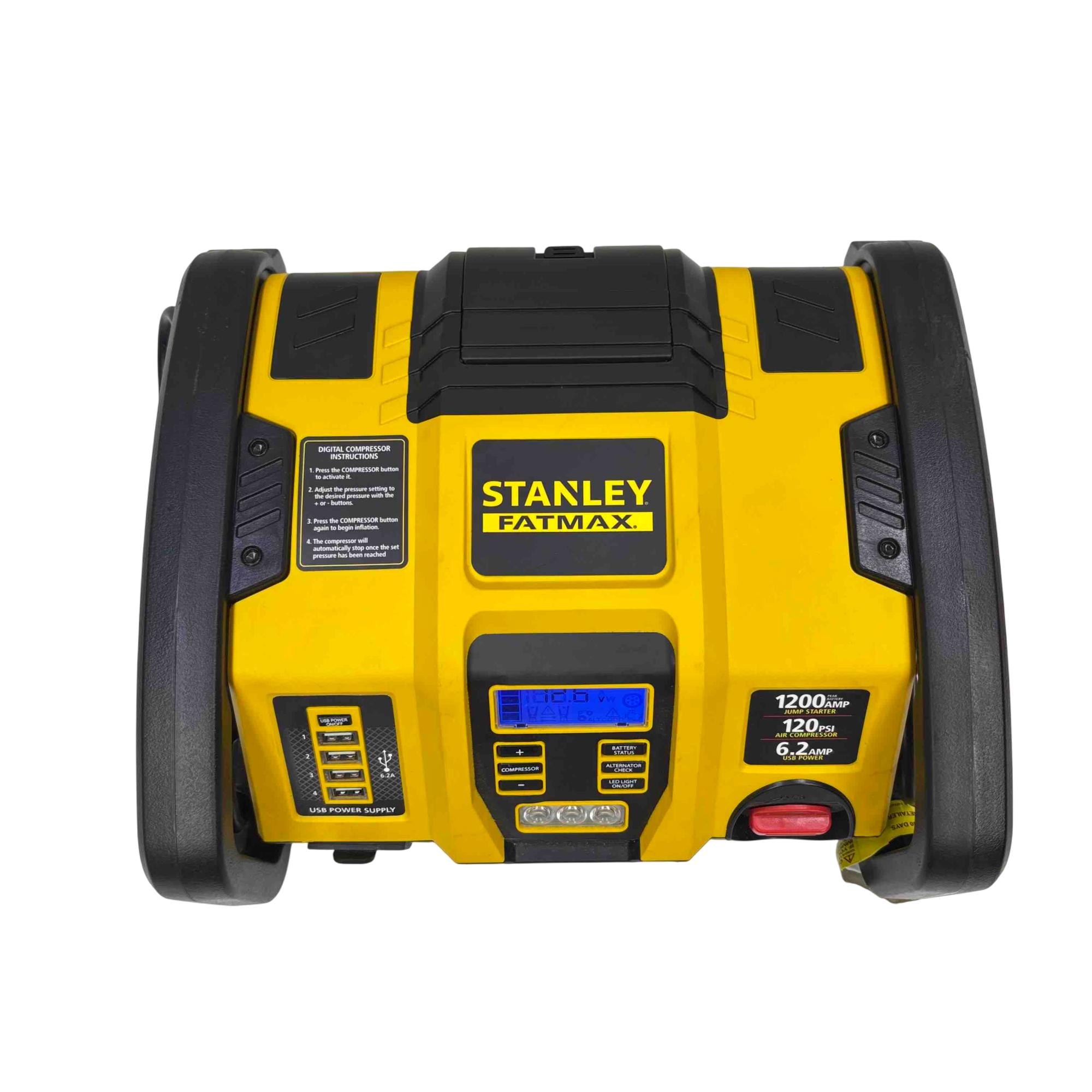 Stanley Fatmax 1200 Peak Amp Jump Starter / Air Compressor PP1DCS