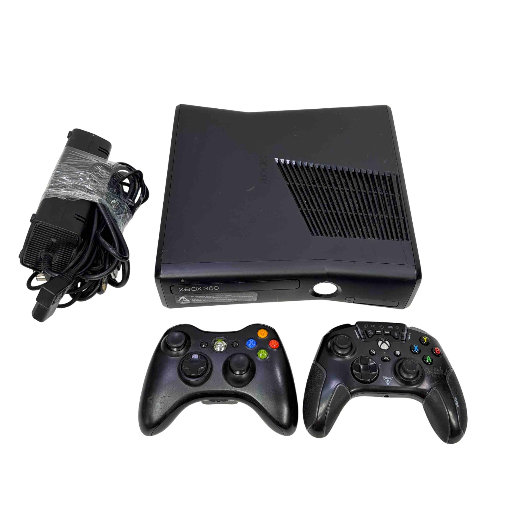 Microsoft Xbox 360 S Model 1439 4GB Black Video Game Console Bundle