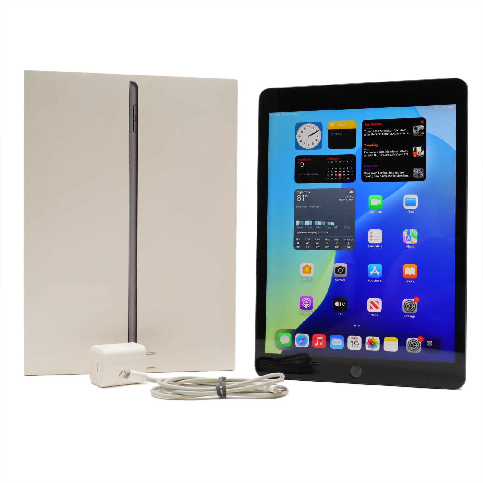 Apple iPad 9th Gen MK693LL/A 256GB Wi-Fi + Cellular 10.2" Tablet ...