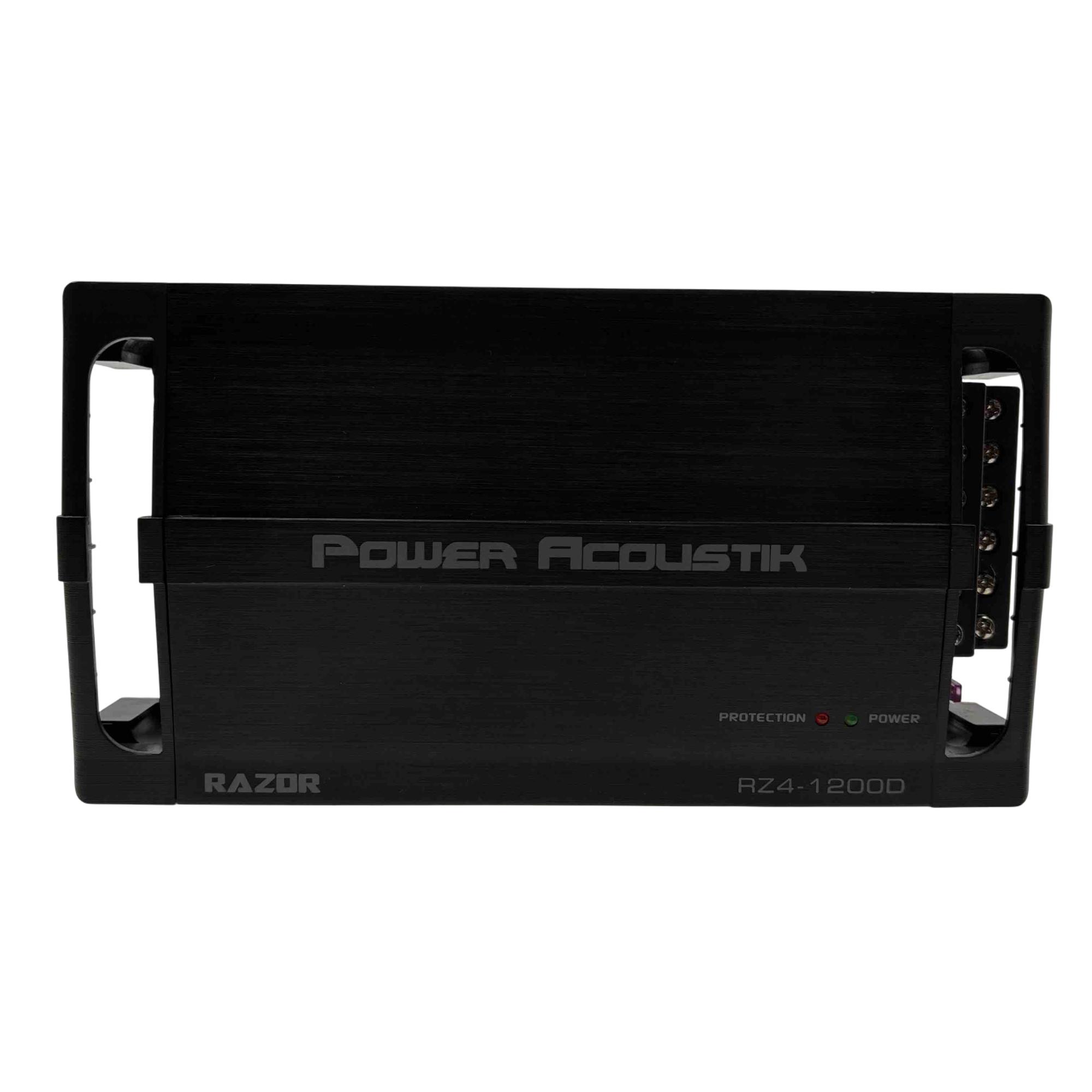 Power Acoustik RZ4-1200D Razor Series 1200W 4-Channel Car Audio Amplifier