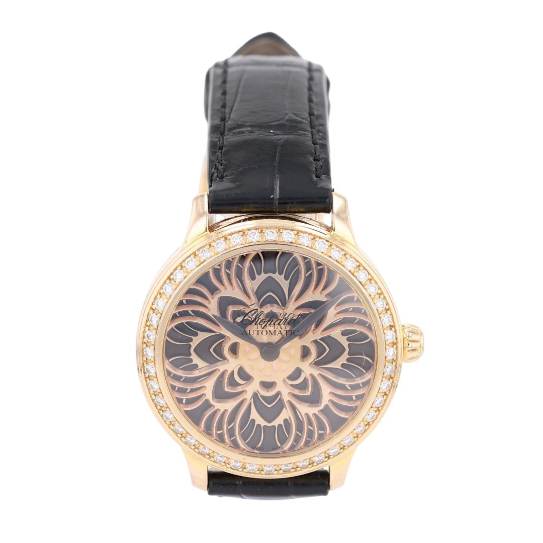Chopard Extravaganza 18k Rose Gold Dial Automatic Diamond Women's ...
