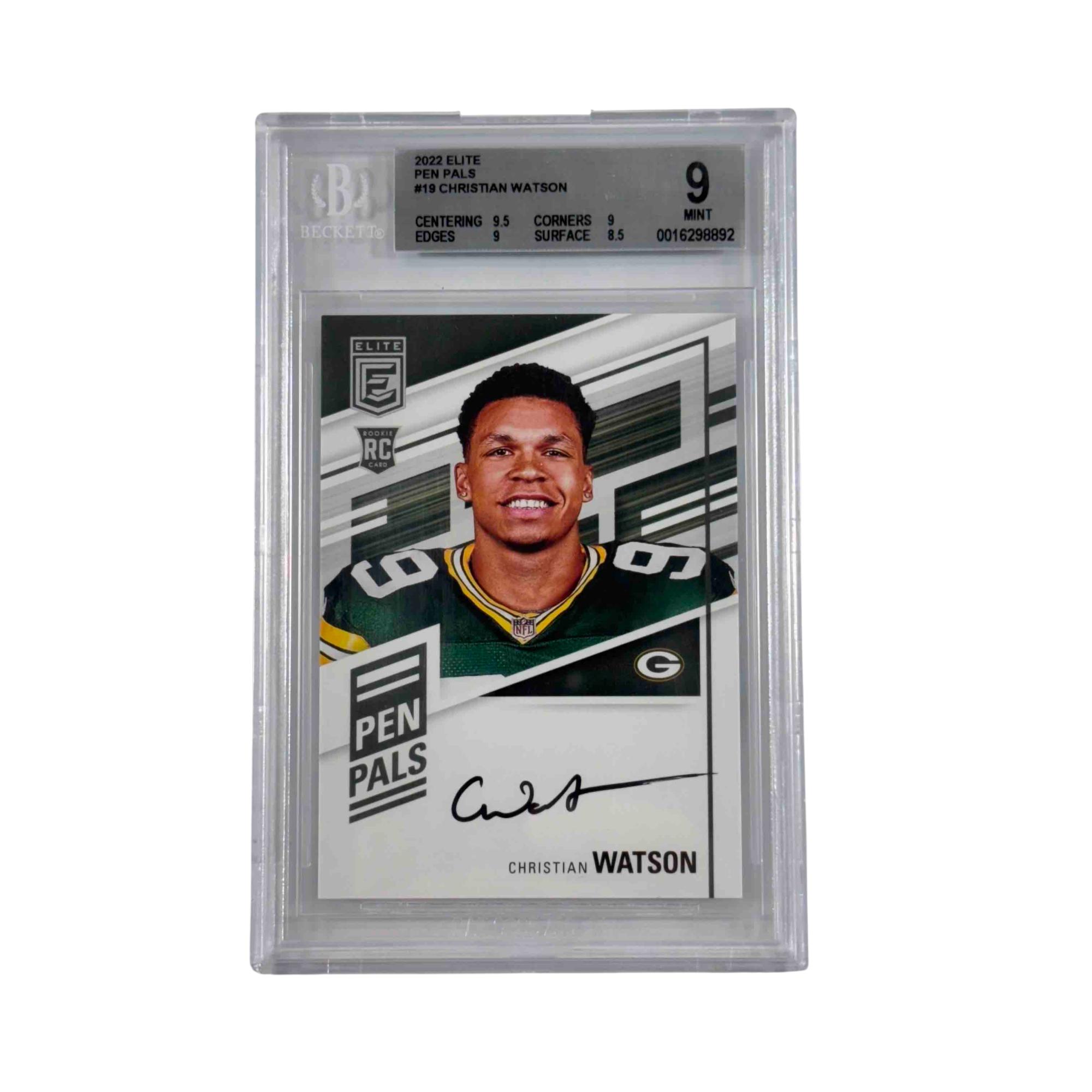 Christian Watson #PP-CW 2022 Panini Elite Pen Pals Beckett ...