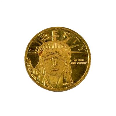 Money Metals Exchange 1/10 oz .9999 Pure Gold Lady Liberty Coin Round