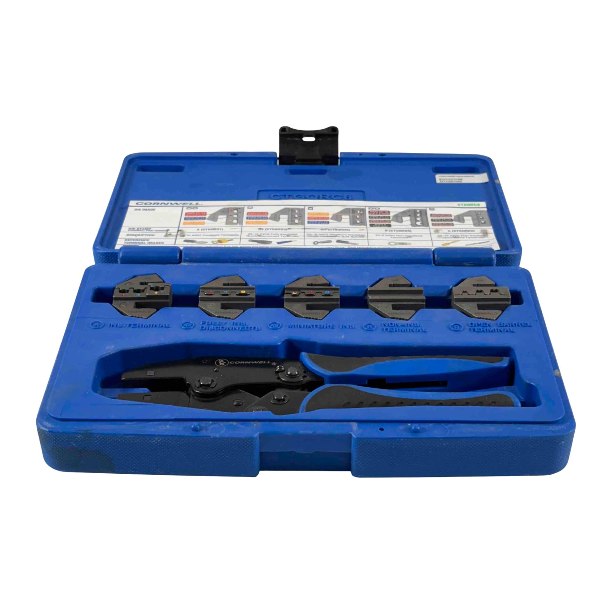 Cornwell Tools CTGQRC6 6-Piece Quick-Change Ratcheting Terminal Crimper Kit