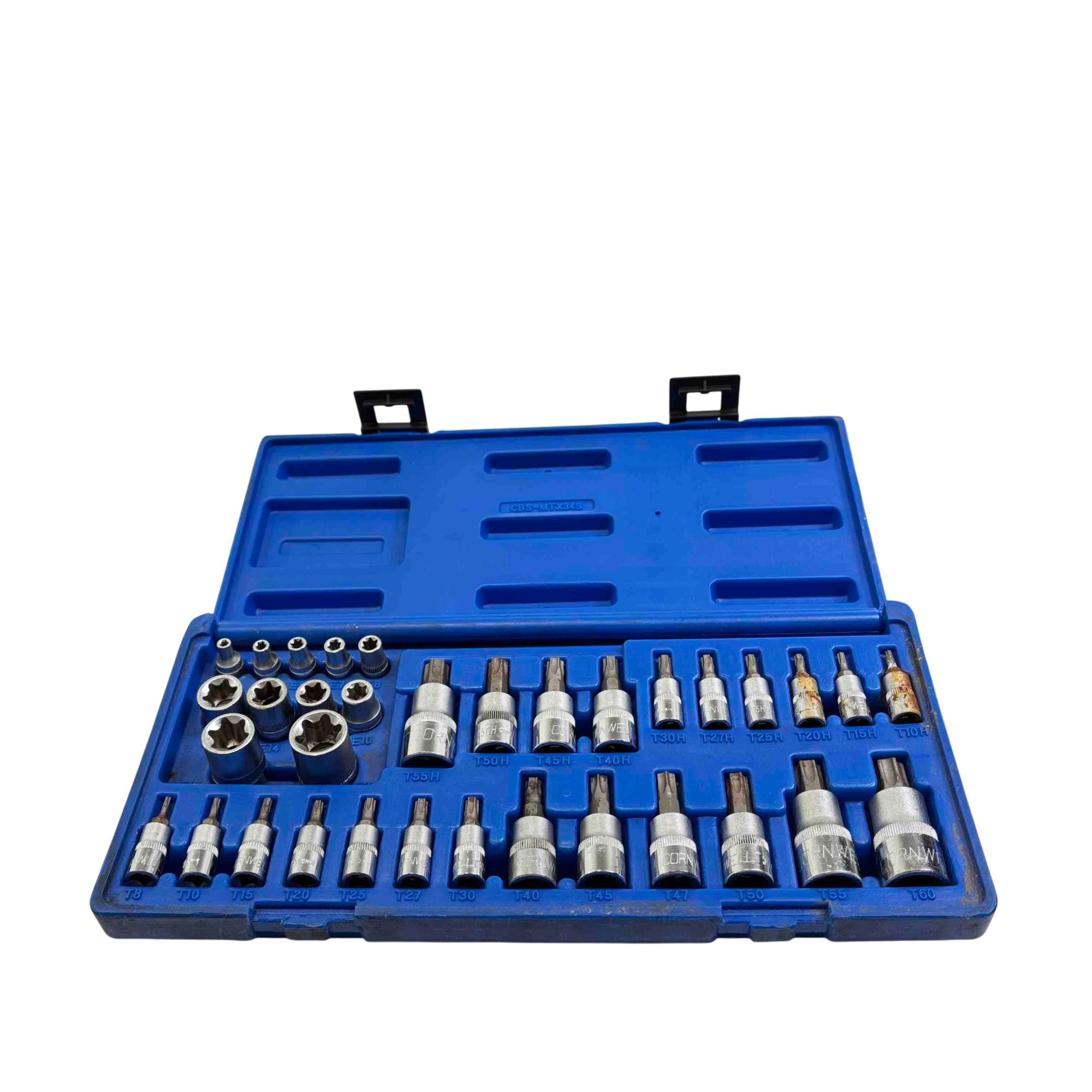 Cornwell CBSMTX34S 34 Piece 1/4-1/2” Drive Master Star Bit Set