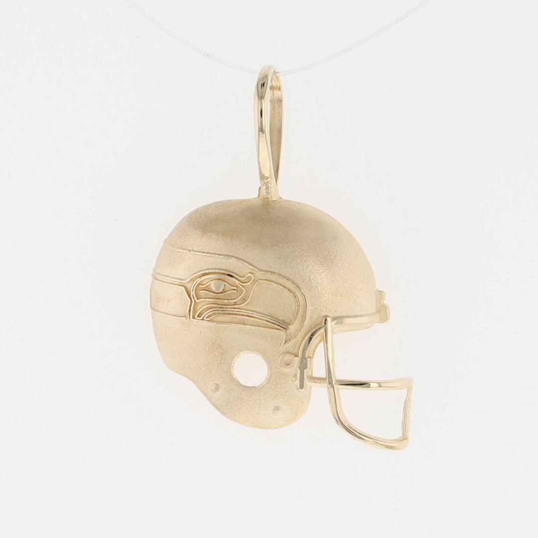 Seattle Seahawks NFL Helmet Pendant without Chain 14k Yellow Gold 1.86 ...