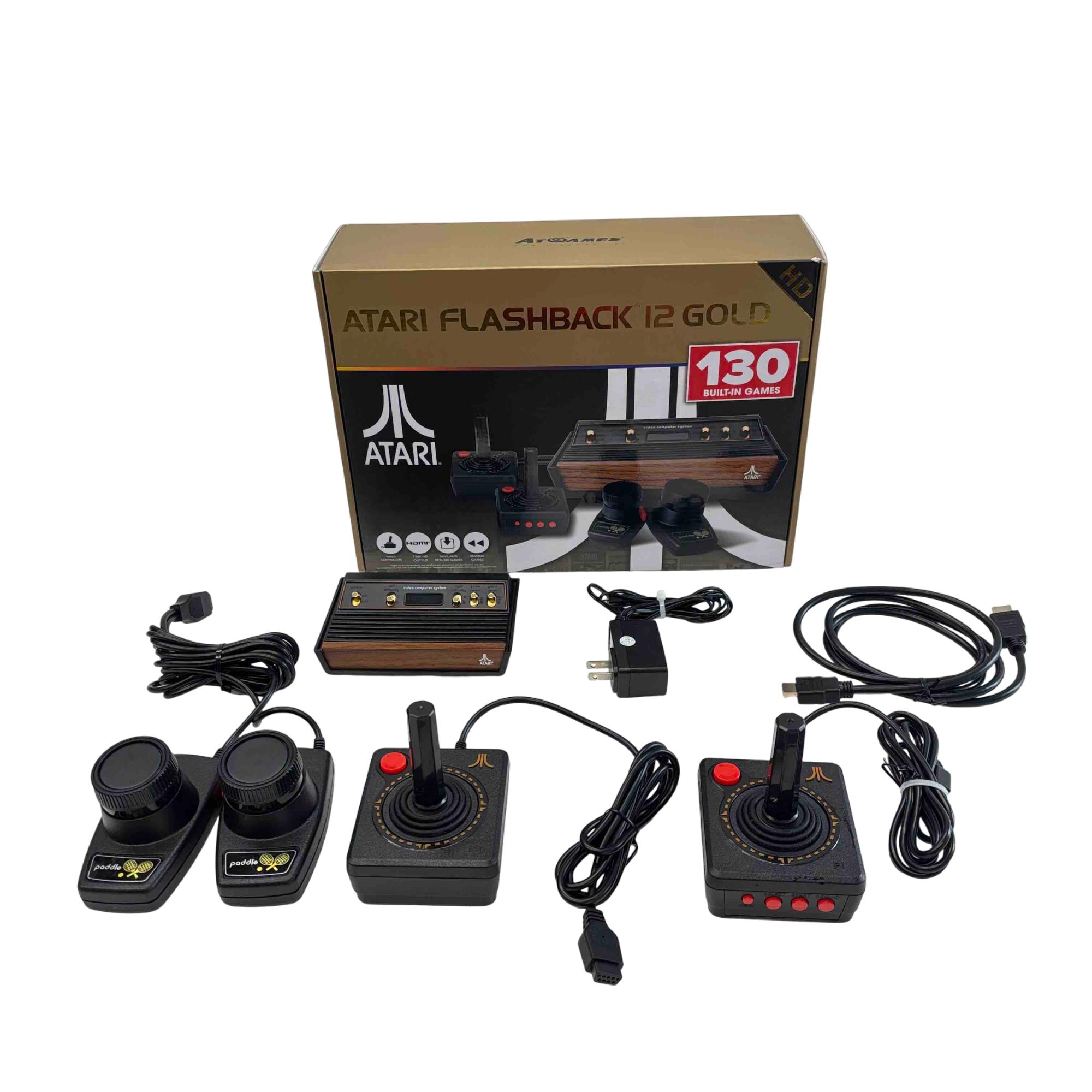 Atari AR3080B Flashback 12 Gold Retro Video Game Console Built-in 130 Games