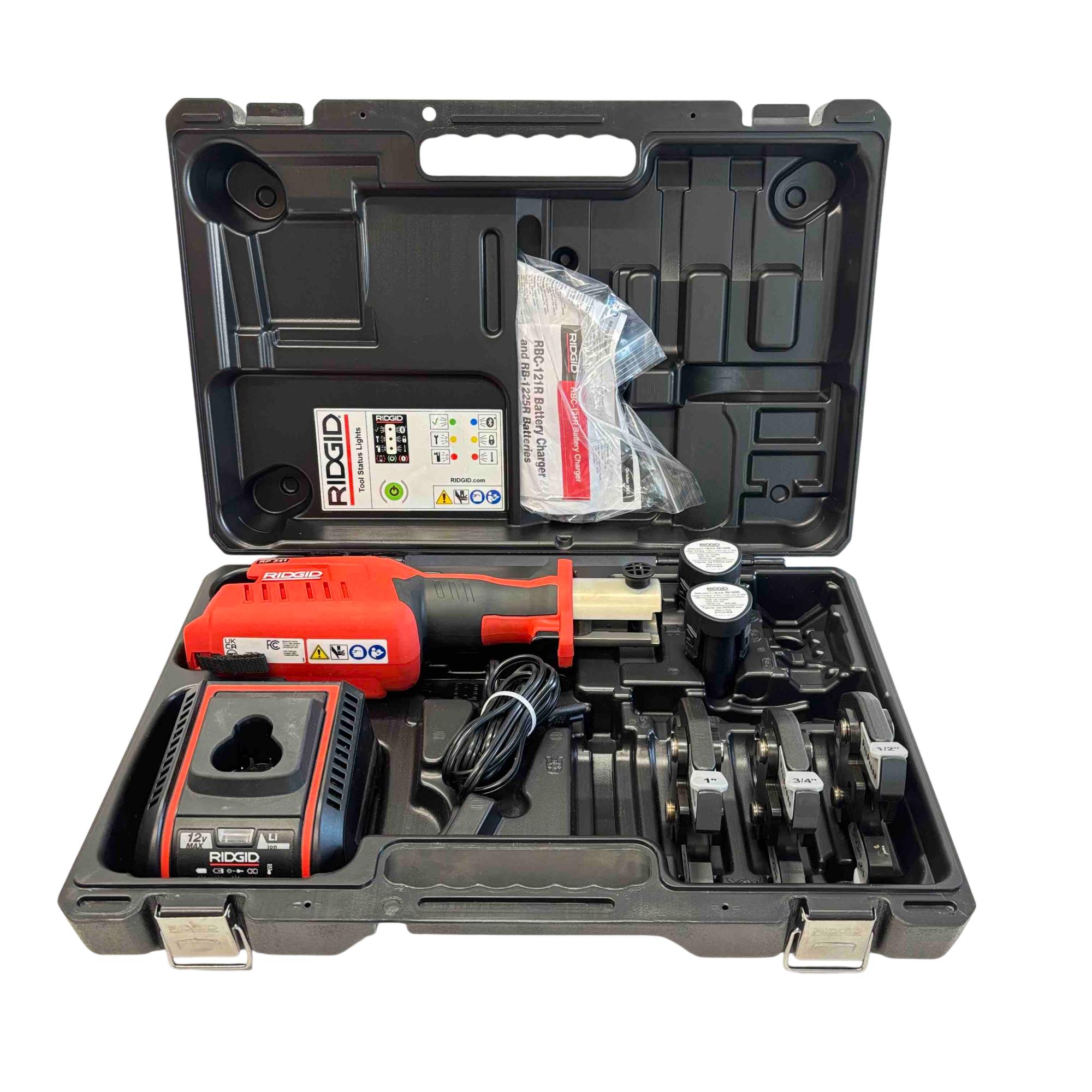 RIDGID RP241 12 Volt Compact Inline Press Tool Kit