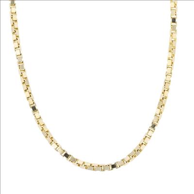 1.9mm Twisted Box Link Chain 24.25" Necklace 14k Yellow Gold 14.88 Grams