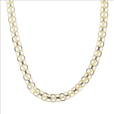 3.9mm Bismarck Link Chain 16.5" Necklace 14k Yellow Gold Italy 6.72 Grams
