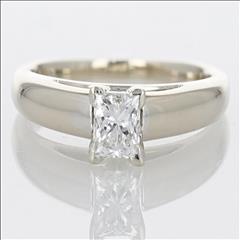 .72ct Princess Cut Diamond Solitaire Engagement Ring 14k White Gold Size 7.75