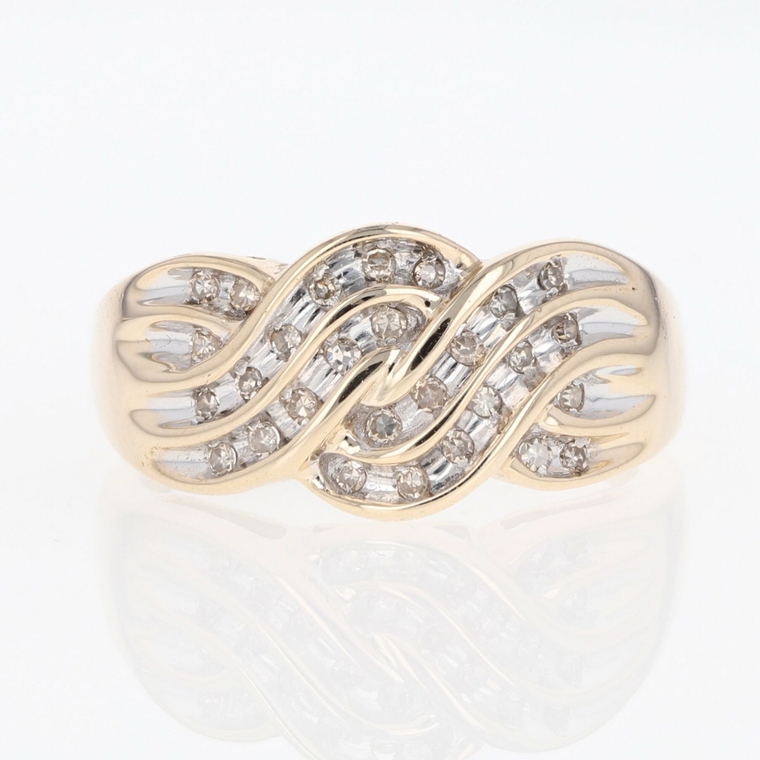 .23ctw Diamond Channel-Set Cluster Statement Ring 10k Yellow Gold Size ...