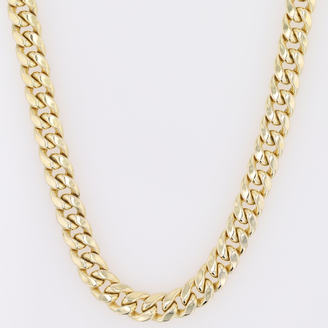 5.5mm Cuban Link Chain 28" Necklace 10k Yellow Gold 22.39 Grams