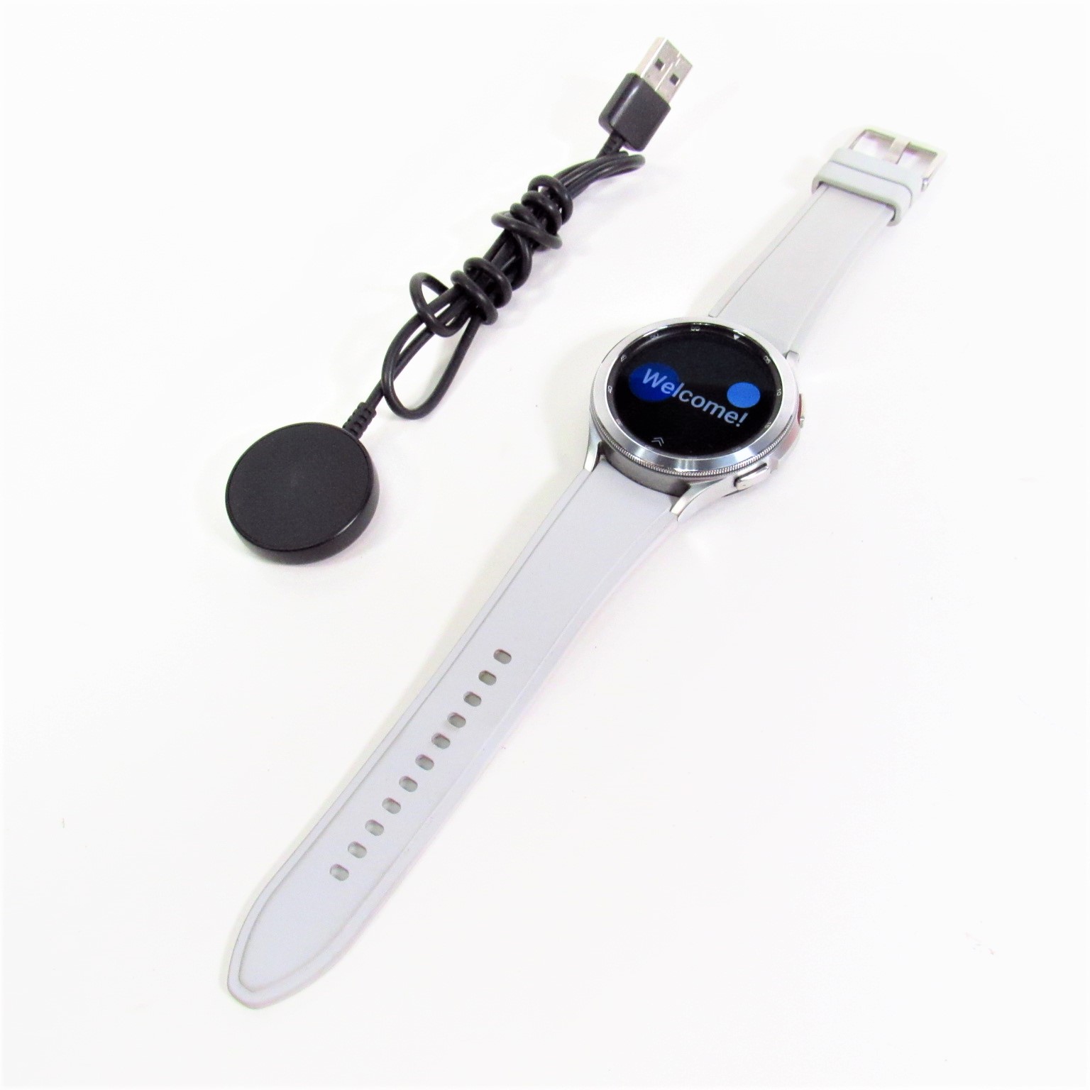 Samsung Watch 4 Classic SM-R895U 46mm GPS LTE Smartwatch - White/Silver