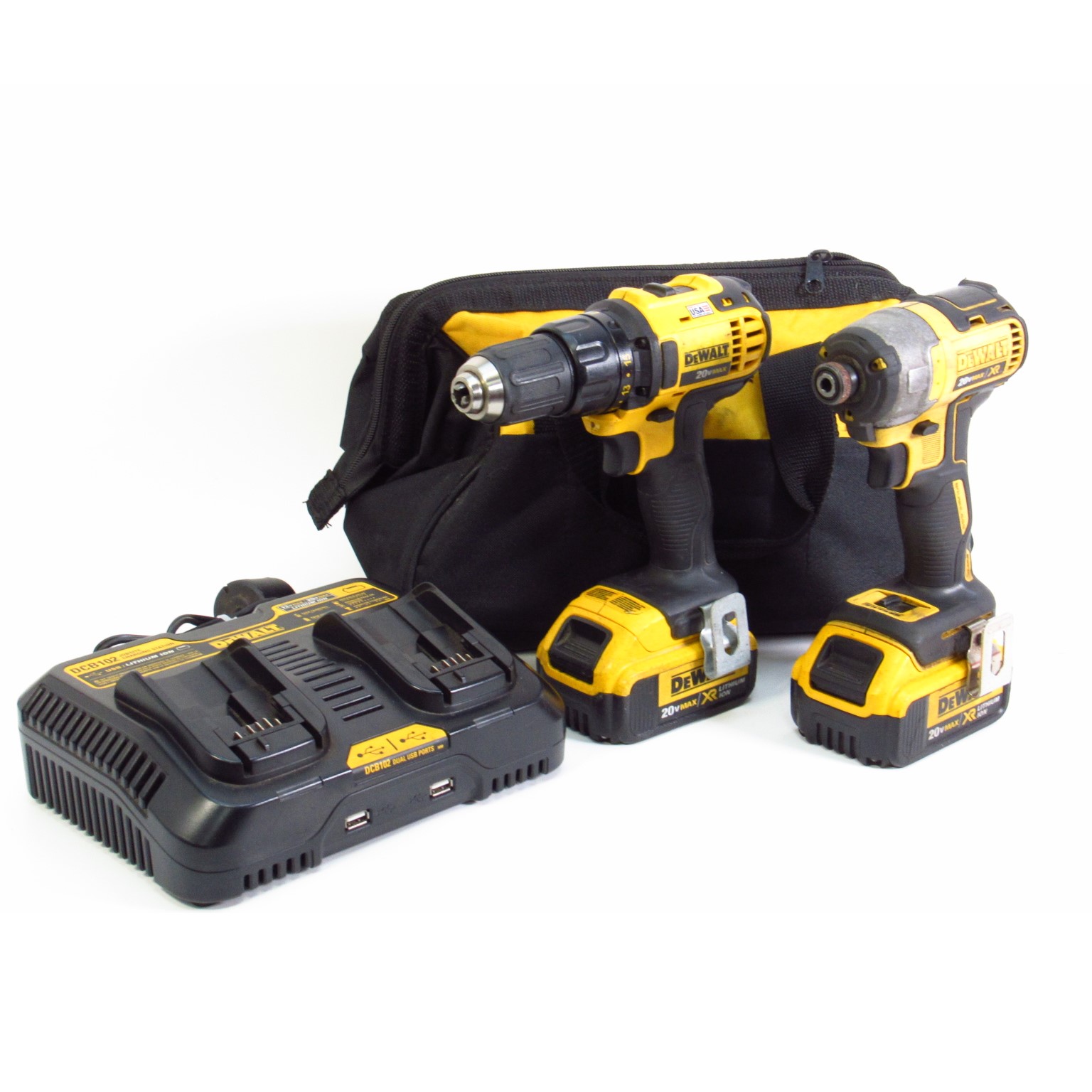 DeWalt 2-Piece 20V DCF887 DCD780 Li-ion Cordless Drill/Impact Driver Kit