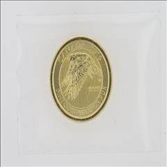 2016 Canada White Snow Falcon Elizabeth II $10 1/4 Oz. .9999 Fine Gold Coin