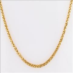 2.8mm Foxtail Link Chain 21.75" Necklace 21k Yellow Gold 9.48 Grams