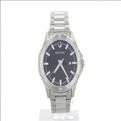 Bulova Sports Classic Black Dial Quartz Stainless Steel Men's Wristwatch