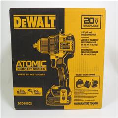 DeWalt DCD708C2 20V MAX 1/2" Cordless Brushless Compact Drill/Driver ...